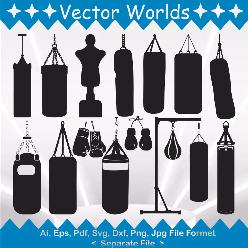 Boxing Bag svg, Boxing Bags svg, Boxing, Bag, print, SVG, ai | Inspire ...
