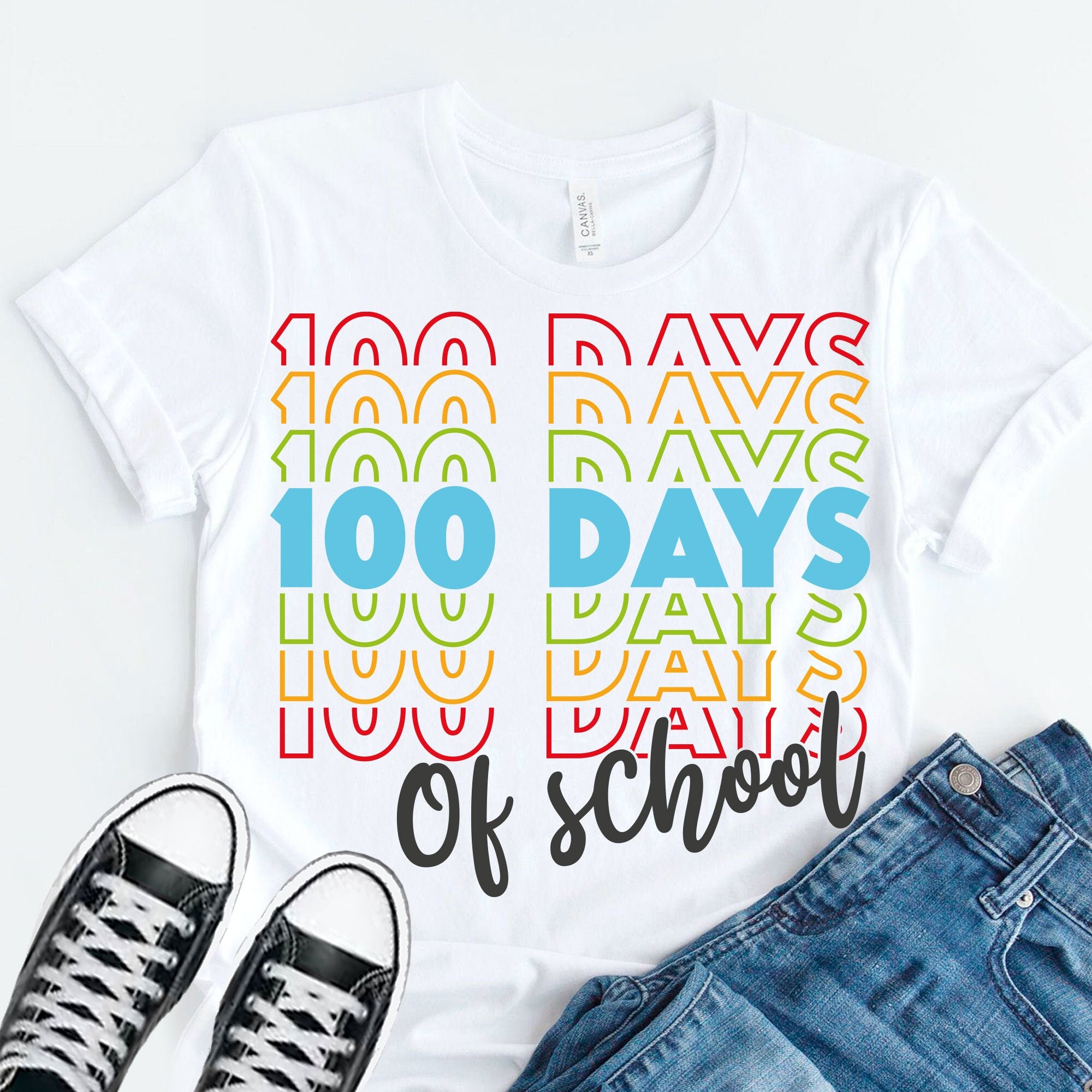 100 Days of School SVG, 100 Days Brighter SVG, 100 Hearts SV | Inspire ...