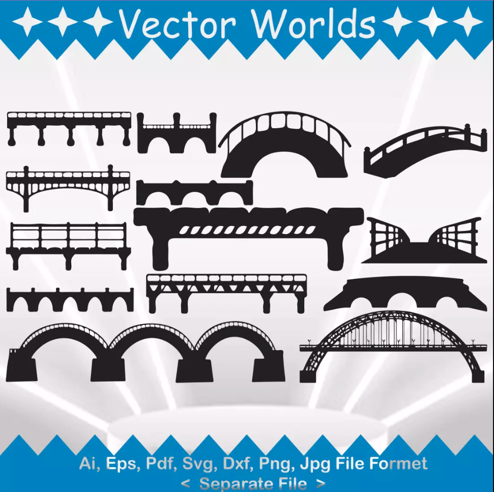 Bridge svg, Bridges svg, Bridge, Water, SVG, ai, pdf, eps, s | Inspire ...