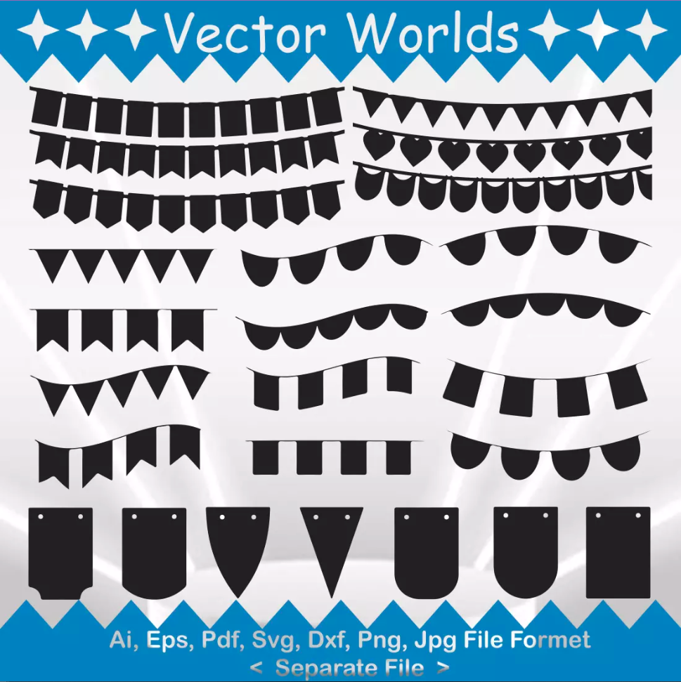 Bunting Banner svg, Bunting Banners svg, Bunting, Banner, pr | Inspire ...