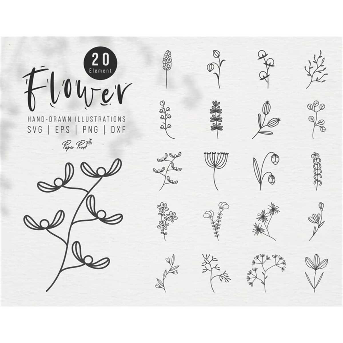 flower bundle svg, floral svg, flower bouquet svg, wildflowe | Inspire ...