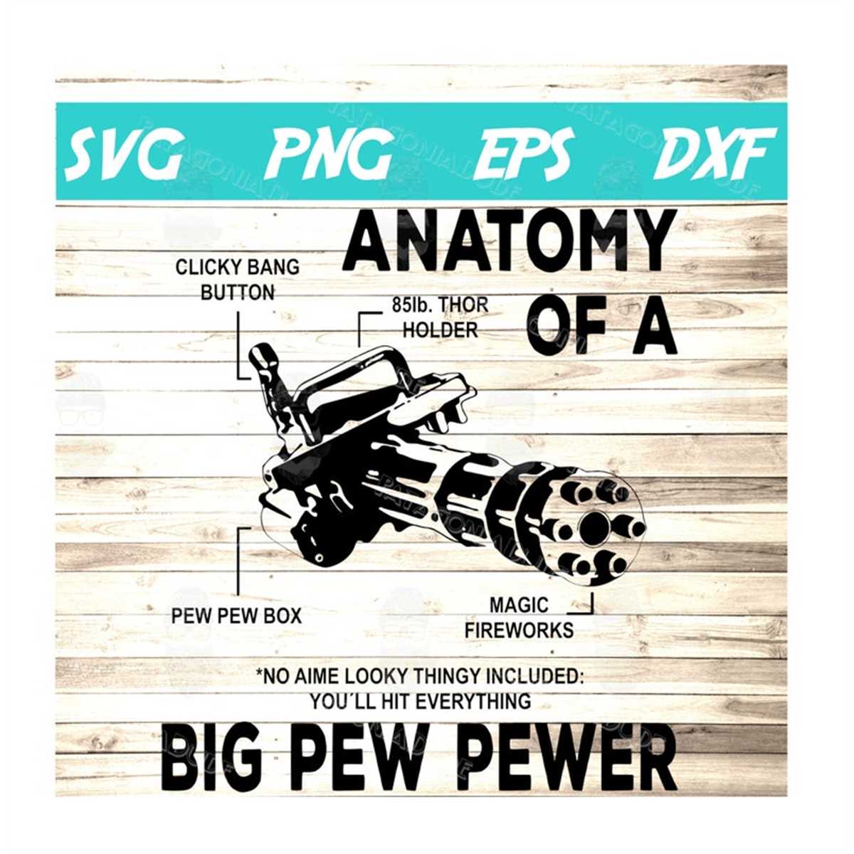 Anatomy of a Big Pew Pewer SVG | Inspire Uplift