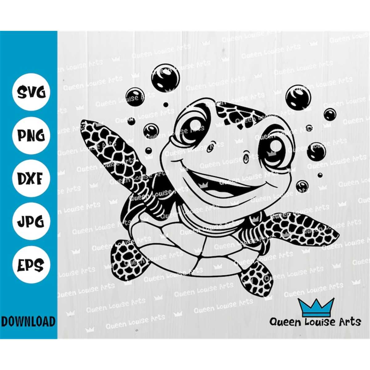 Cute Turtle SVG Swimming Water Summer Island Diving Sea Ocea | Inspire ...