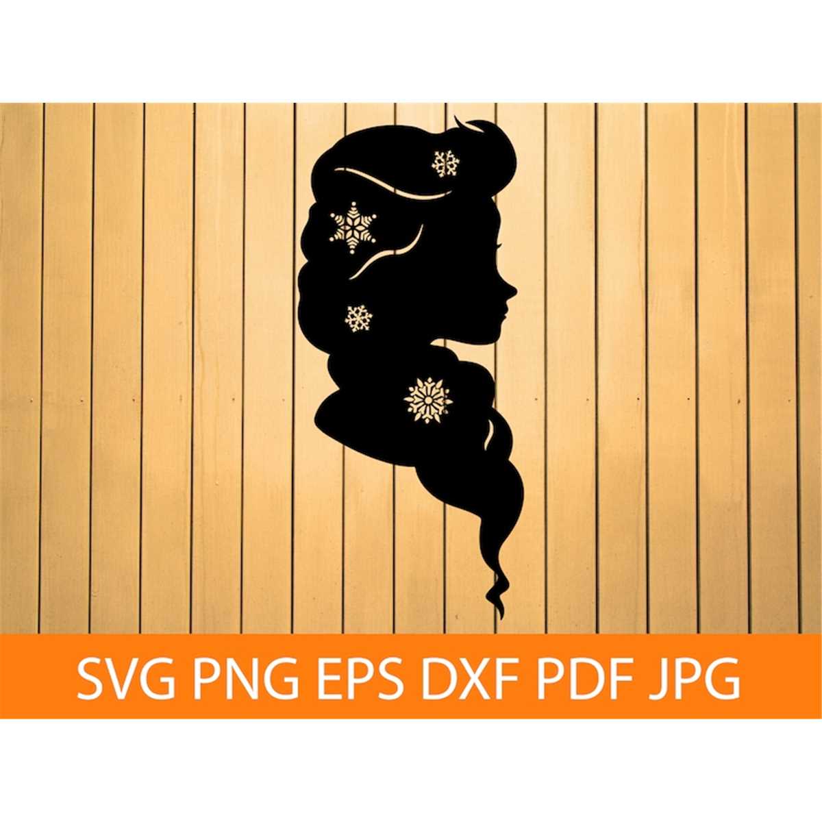 Frozen Elsa Silhouette SVG PNG DXF | Inspire Uplift