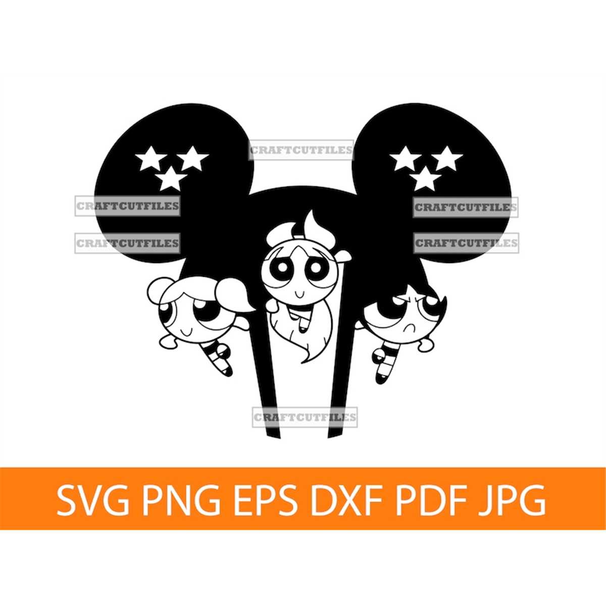 Powerpuff Girls SVG PNG DXF, Ears Svg, Powerpuff Girls Clipa | Inspire ...