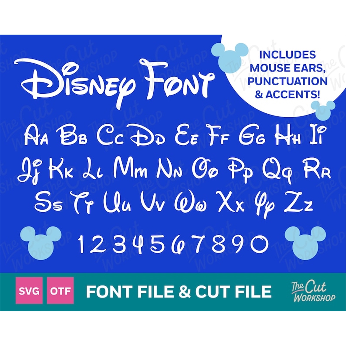 Mouse Font Alphabet OTF SVG Digital Download Letters Numbers - Inspire ...