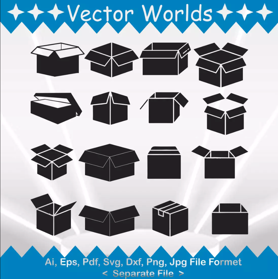 Cardboard Box svg, Cardboard Boxes svg, Cardboard, Box, SVG, | Inspire ...