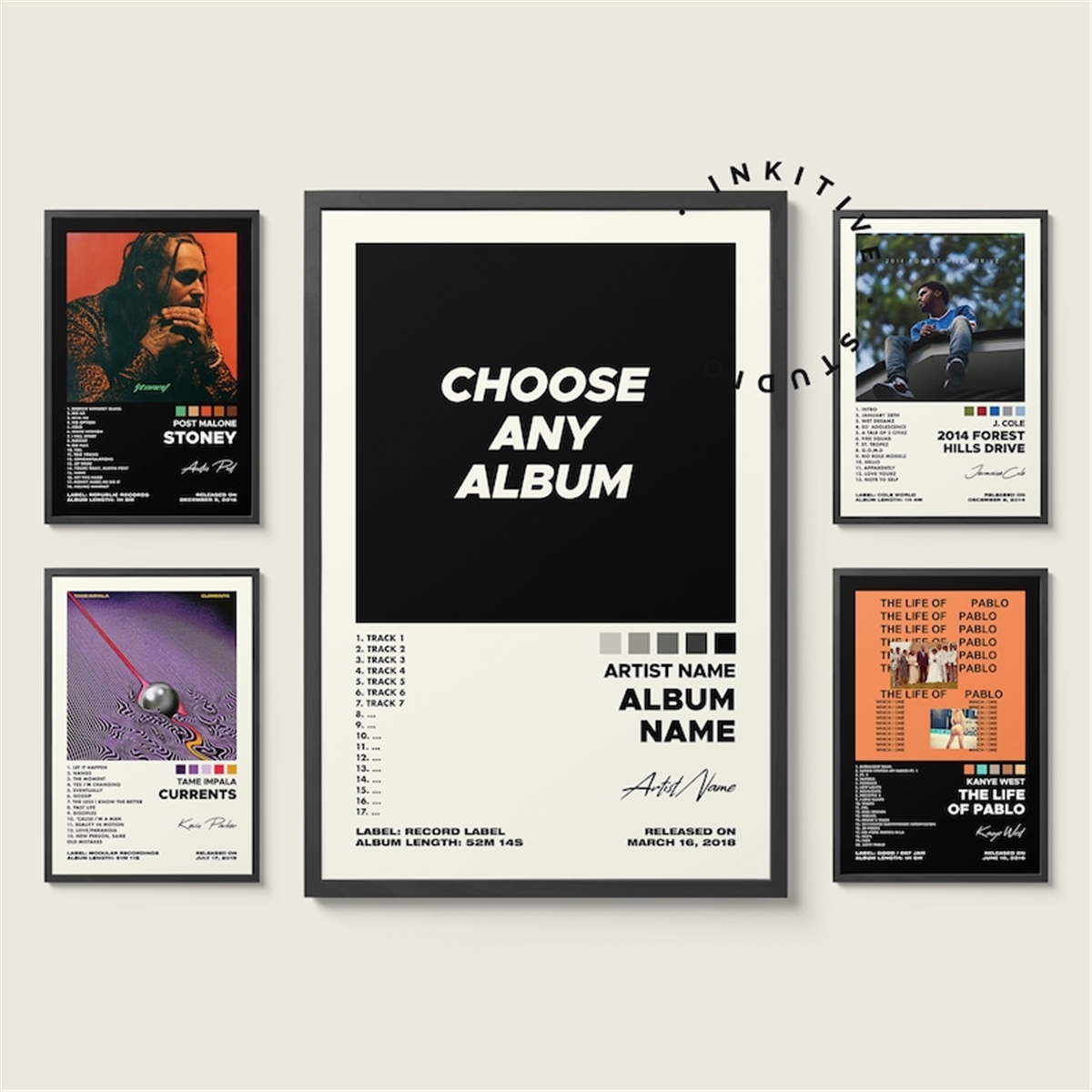 Custom Album Poster - Tracklist - Album Cover Print, Music W - Inspire ...