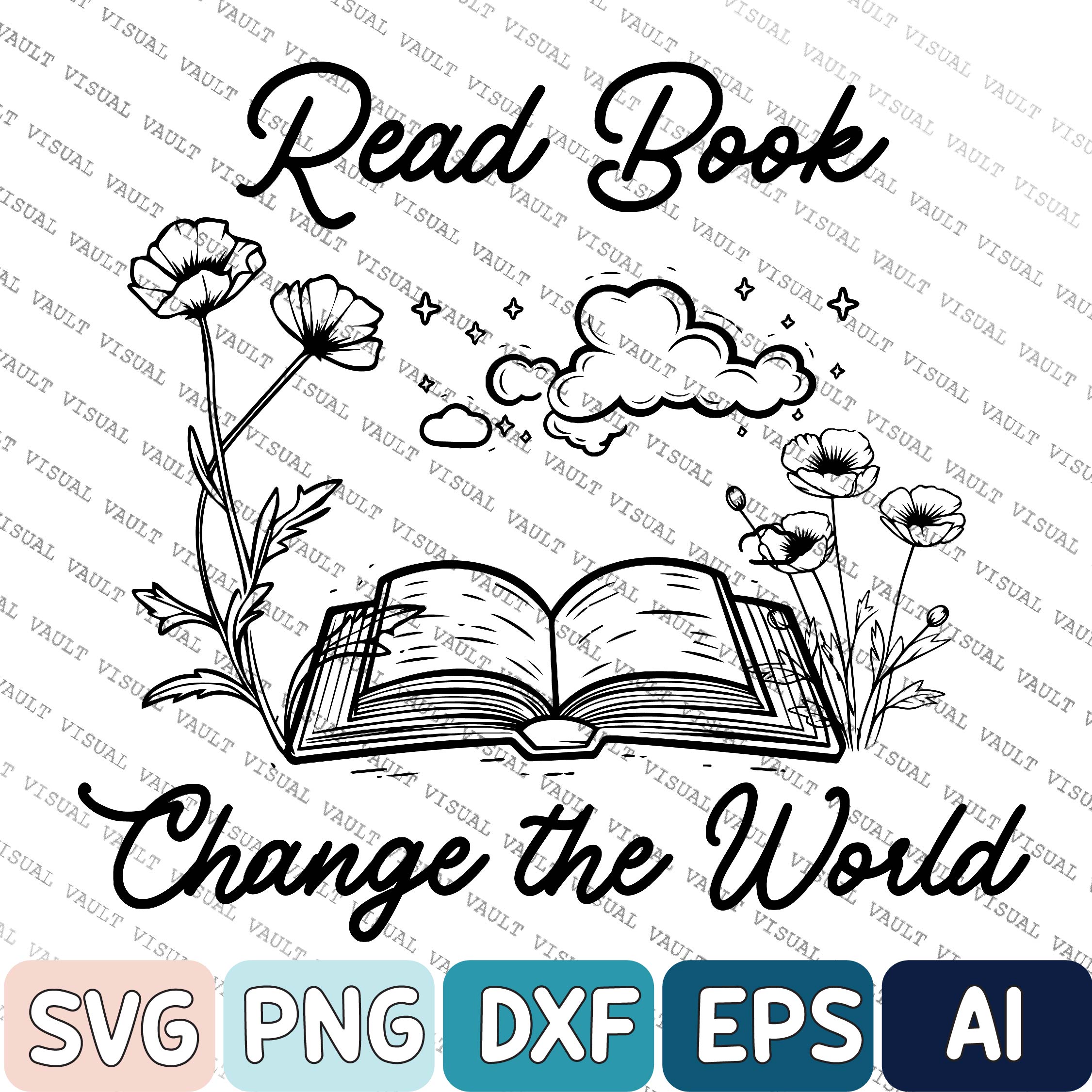 Read Book Change The World Svg, Reading Svg, Librarian Svg, | Inspire ...
