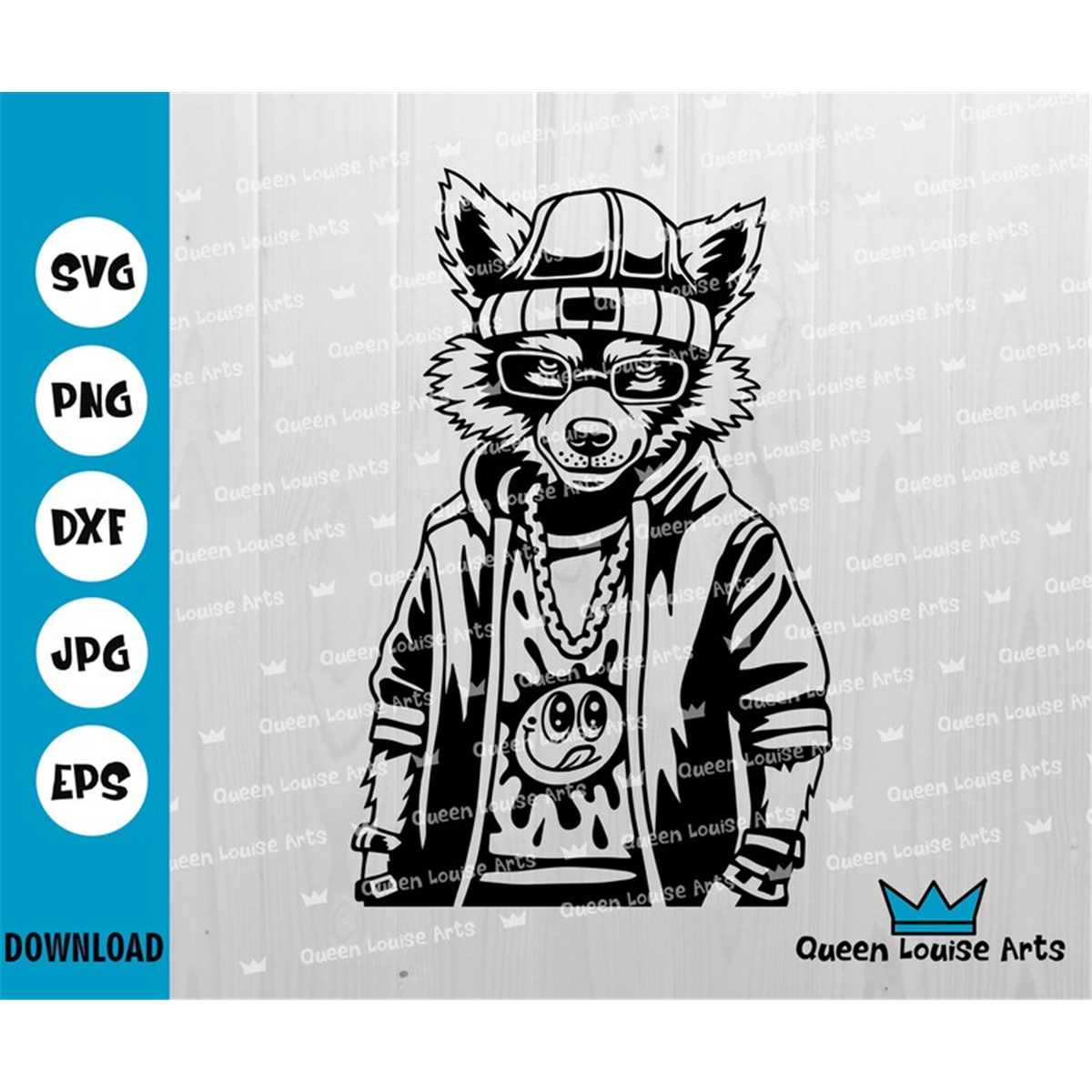 Cool wolf svg, hip hop hipster wolf svg,wolf wearing sunglas | Inspire ...
