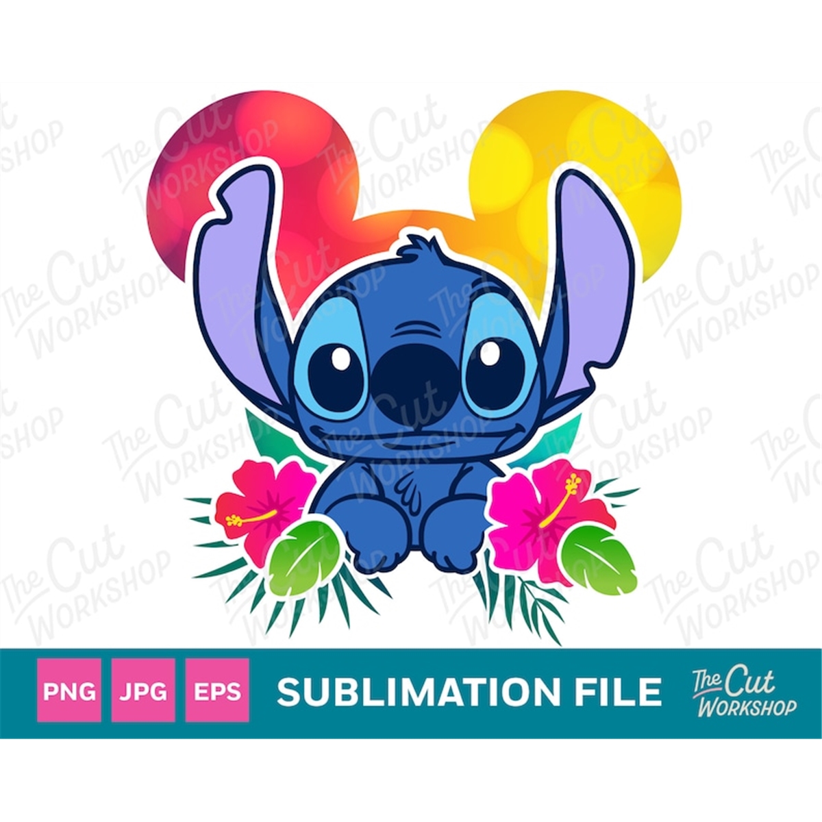 Stitch Tropical Mouse Ears PNG Lilo and Stitch Clipart Image | Inspire ...