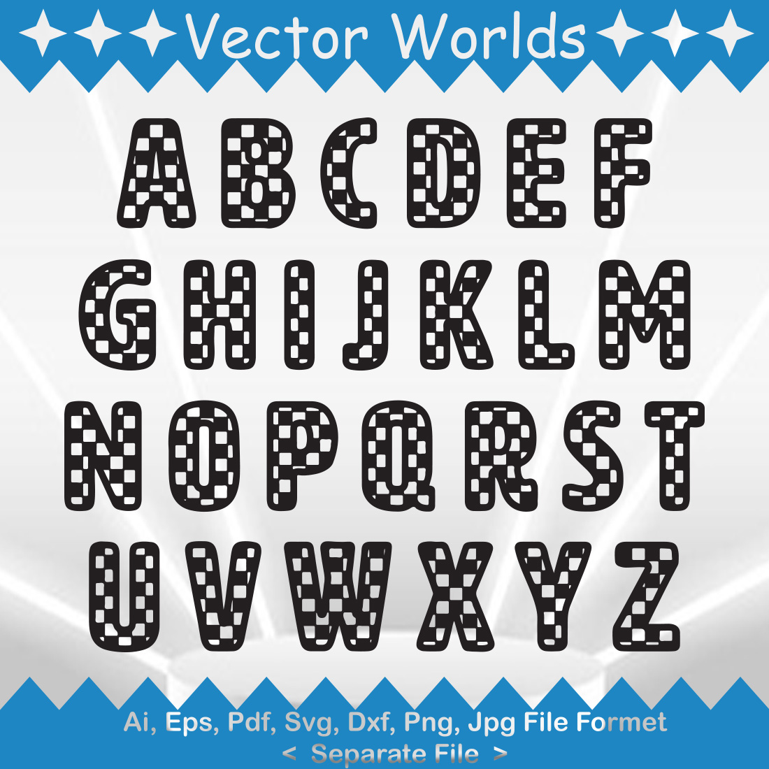 Checkered Letters svg, Checkered Letter svg, Checkered, Lett - Inspire ...