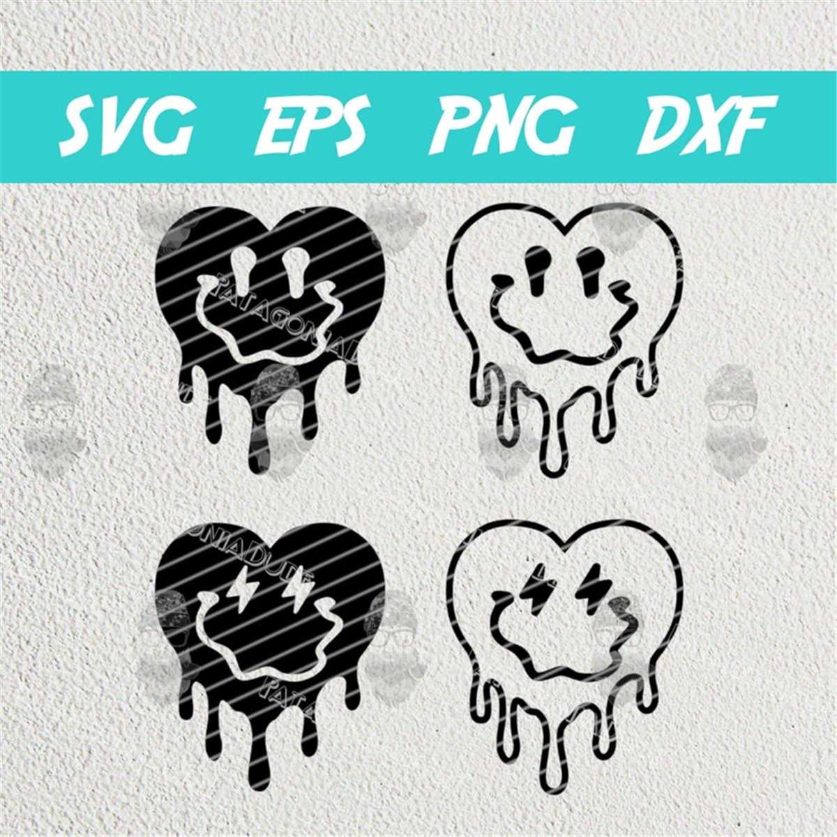 Dripping Hearts SVG PNG | Inspire Uplift
