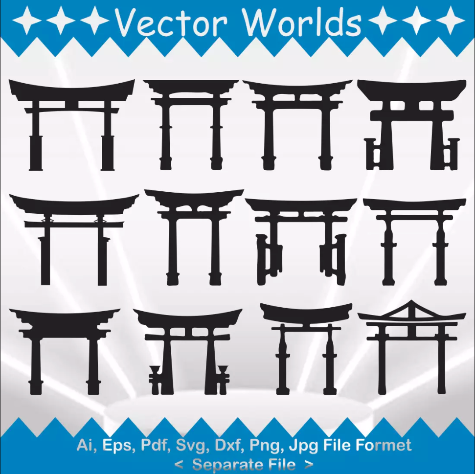 Chinese Gate svg, Chinese Gates svg, Chinese, Gate, SVG, ai, - Inspire ...