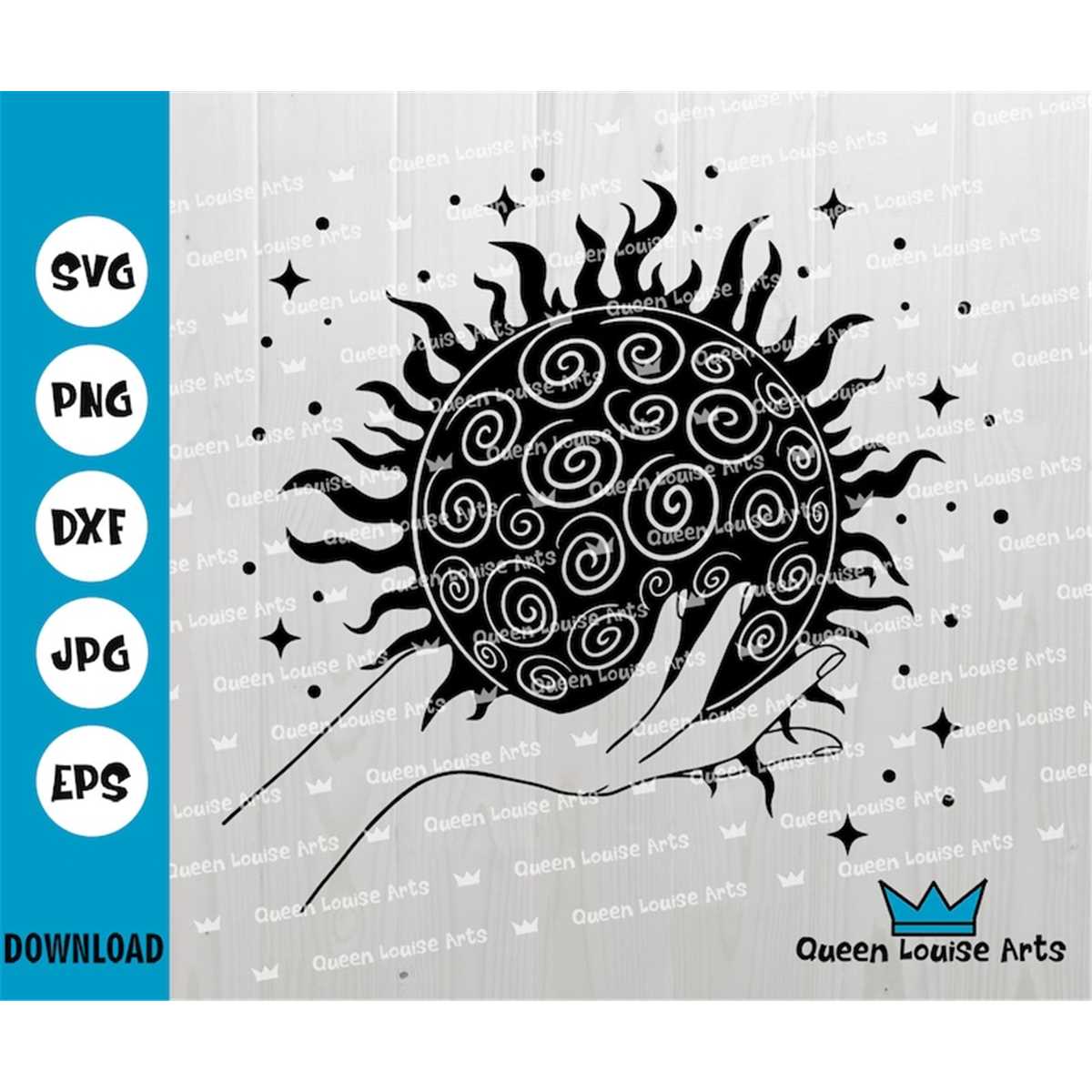 Sun in hand svg Mystical boho magic png heavenly sun witch m | Inspire ...