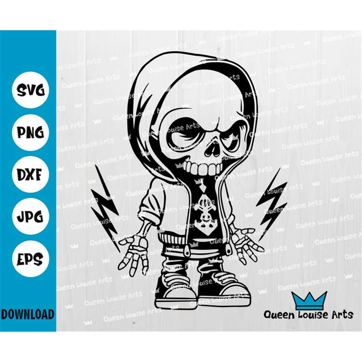Skull svg png dxf, Cute cool skull energy skeleton cartoon s | Inspire ...