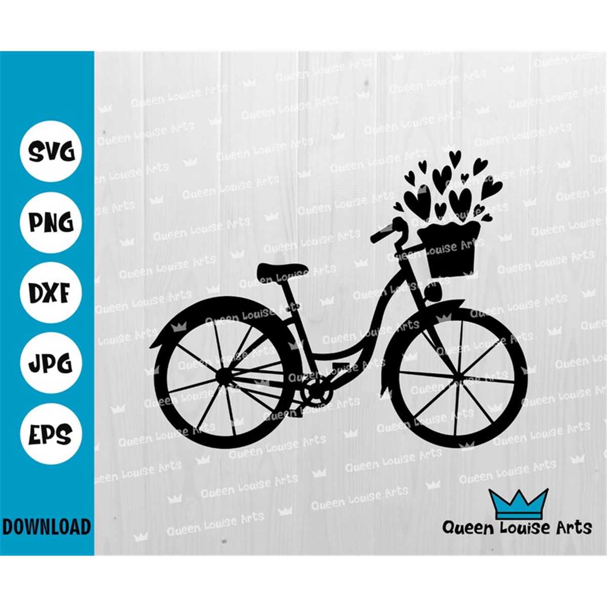 Heart Bike svg,Red Bicycle svg, Retro bike svg,postcard deco | Inspire ...