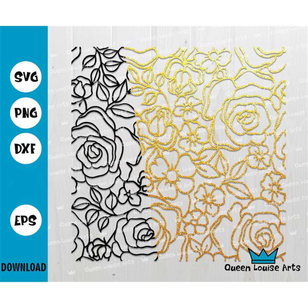 Floral seamless pattern SVG Cut file for Cricut, Silhouette, | Inspire ...