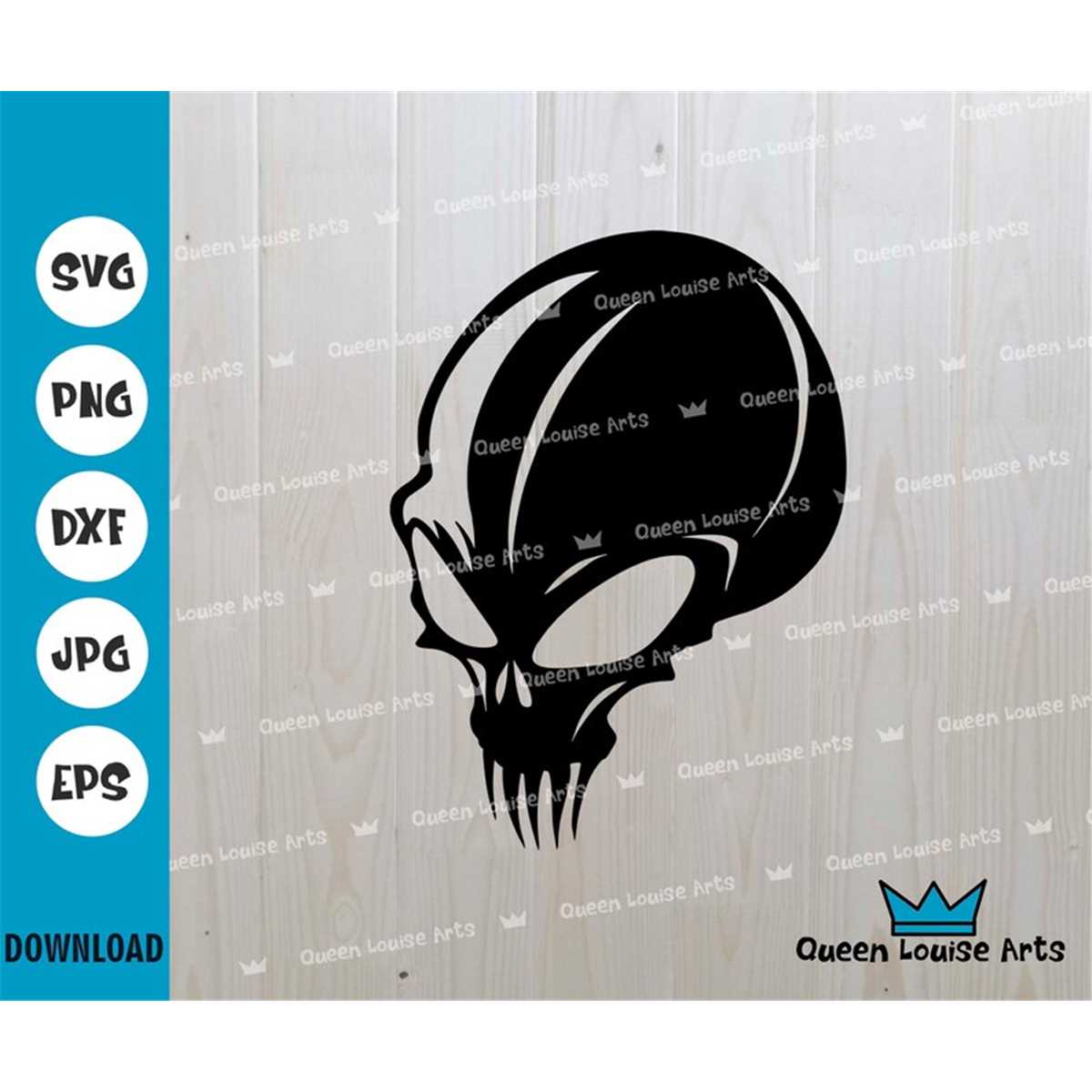 Alien Skull SVG,UFO svg,'Monster Head' Extraterrestrial SVG - Inspire ...