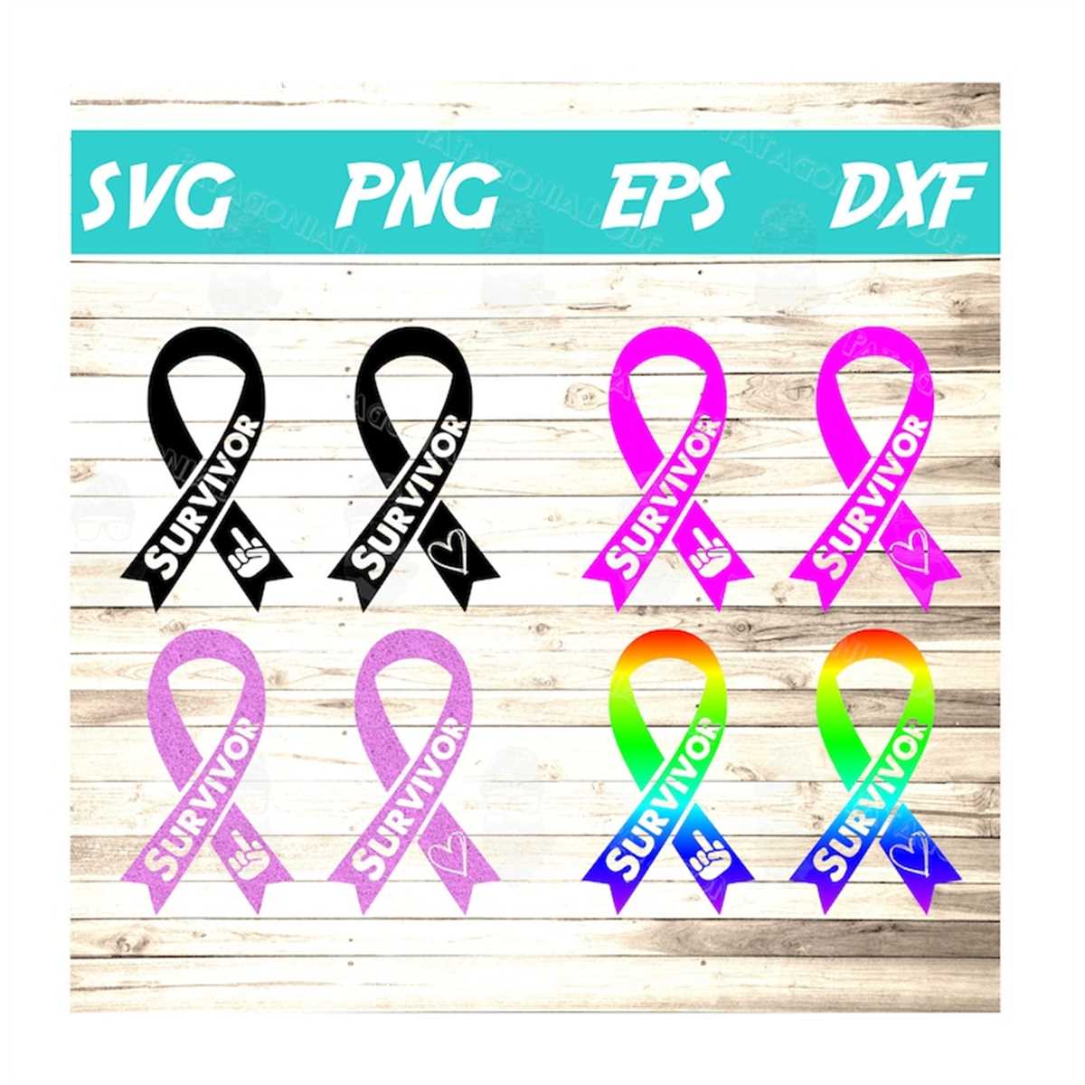 Survivor Ribbon SVG, Cancer Awareness | Inspire Uplift