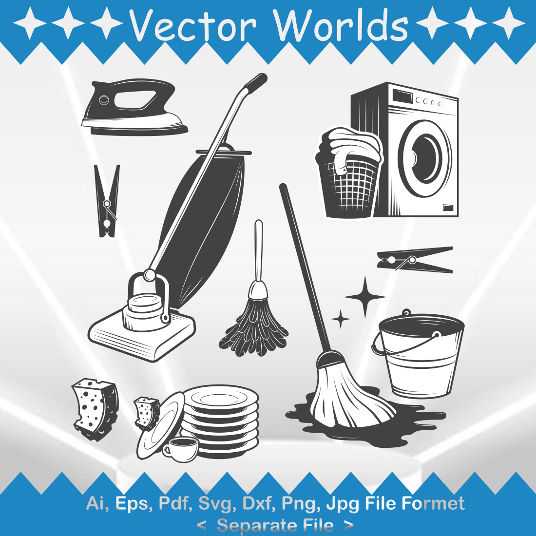 Cleaning Set svg, Cleaning Sets svg, Cleaning, Sets, SVG, ai | Inspire ...