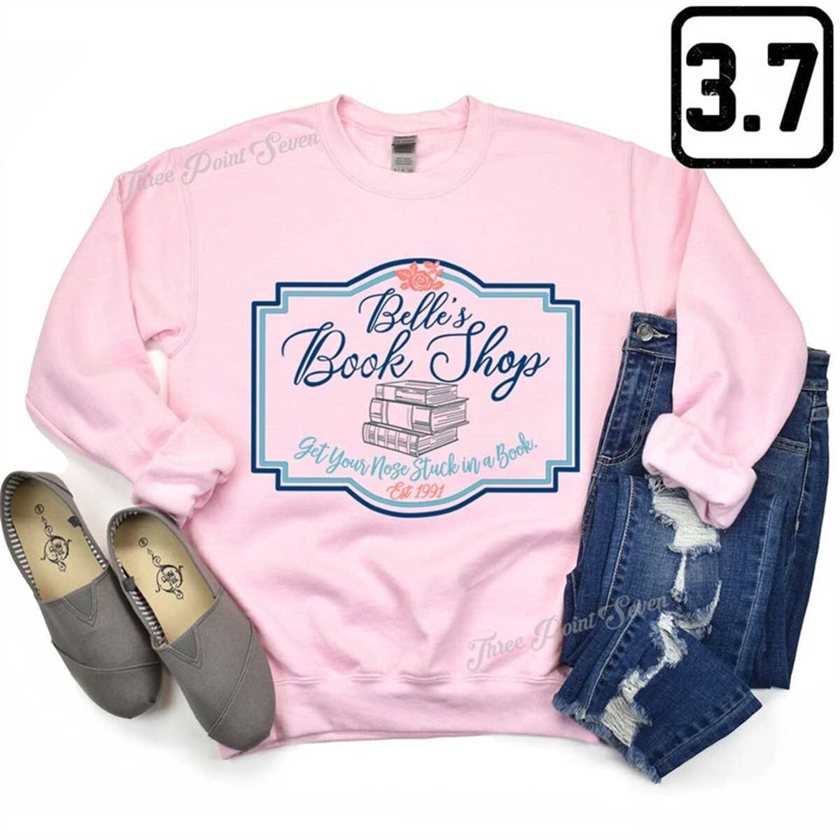 Belle Beauty and the Beast Sweatshirt, Belle's Book Shop, Wo | Inspire ...