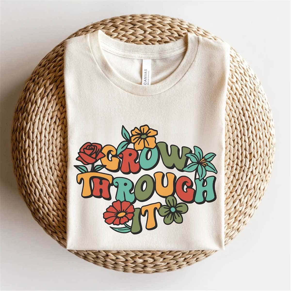 Grow Through It SVG, Motivational SVG, Inspirational, Floral | Inspire Uplift