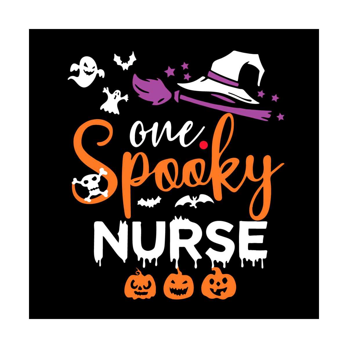 One Spooky Nurse Halloween Nurse Vector Svg, Halloween Nurse | Inspire ...