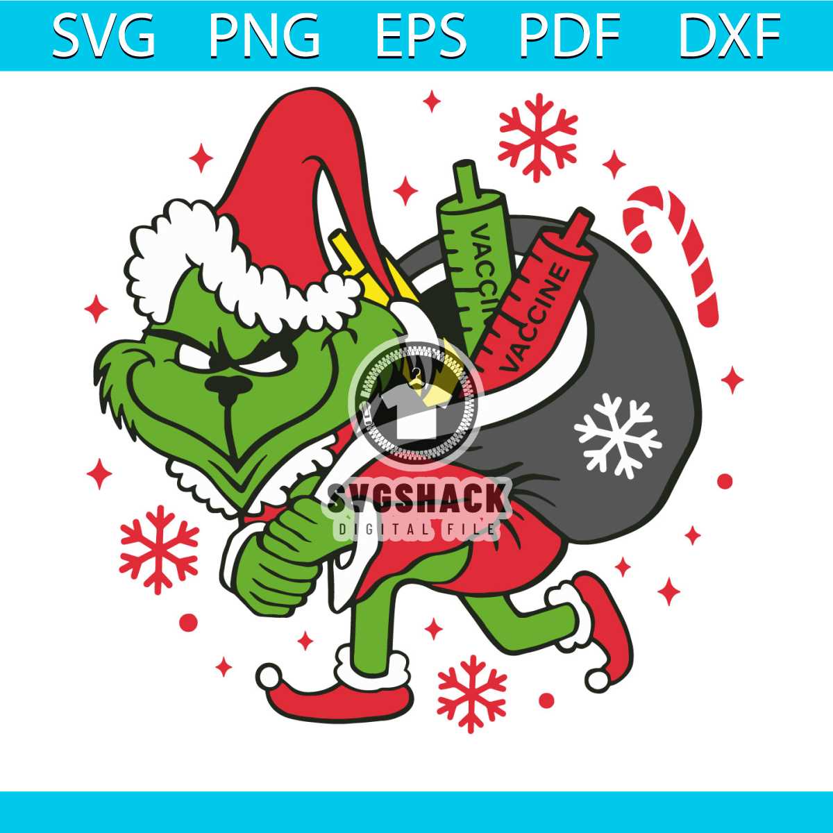 2021 Grinch Carrying Bag Of Vaccines Png, Grinchmas Svg, Chr | Inspire ...