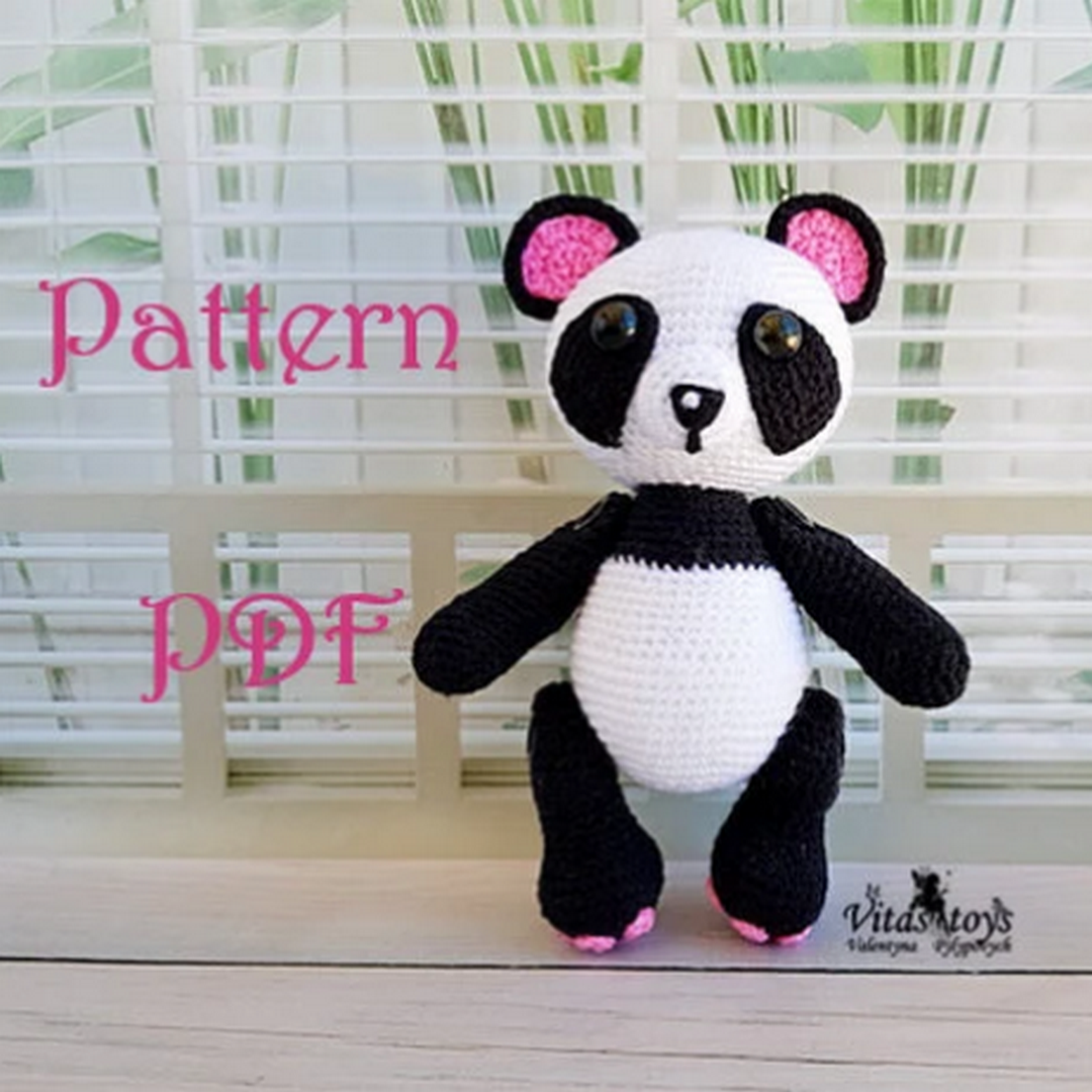 Toy Cute Panda amigurumi crochet pattern | Inspire Uplift