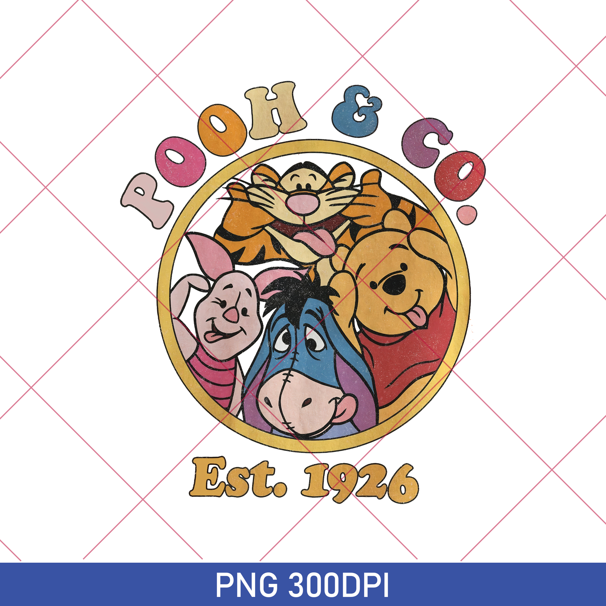 Vintage Pooh & Co EST 1926 PNG, Winnie Pooh PNG, Disney Pooh - Inspire ...
