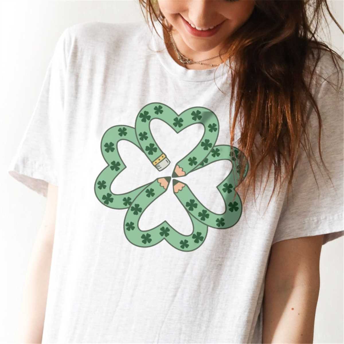 St Patricks SVG PNG, Teacher Pencil Heart Design | Inspire Uplift