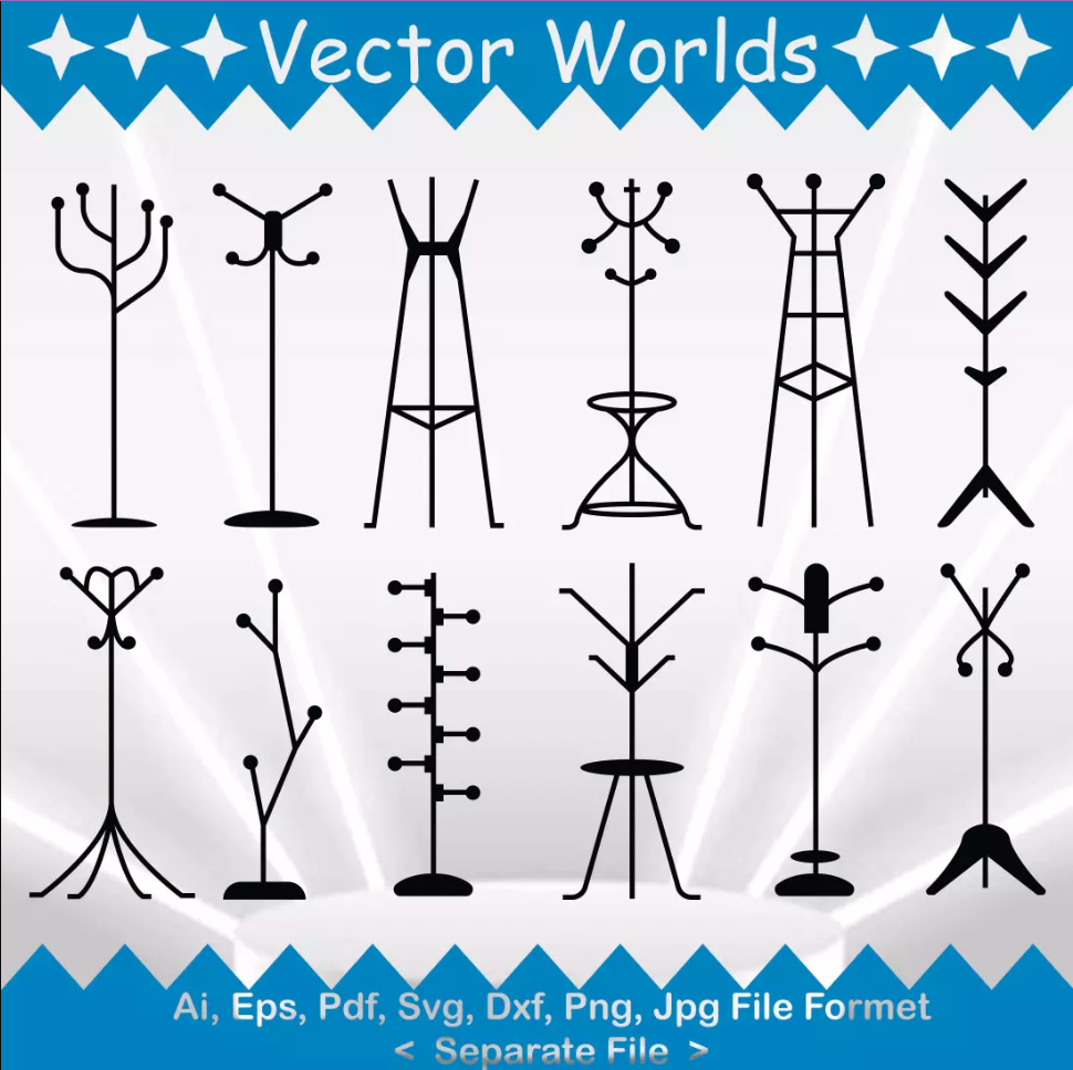 Coat Stand svg, Coat Stands svg, Coat, Stand, SVG, ai, pdf, | Inspire ...