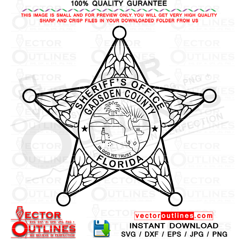 Gadsden County svg Sheriff office Badge, sheriff star badge, | Inspire ...