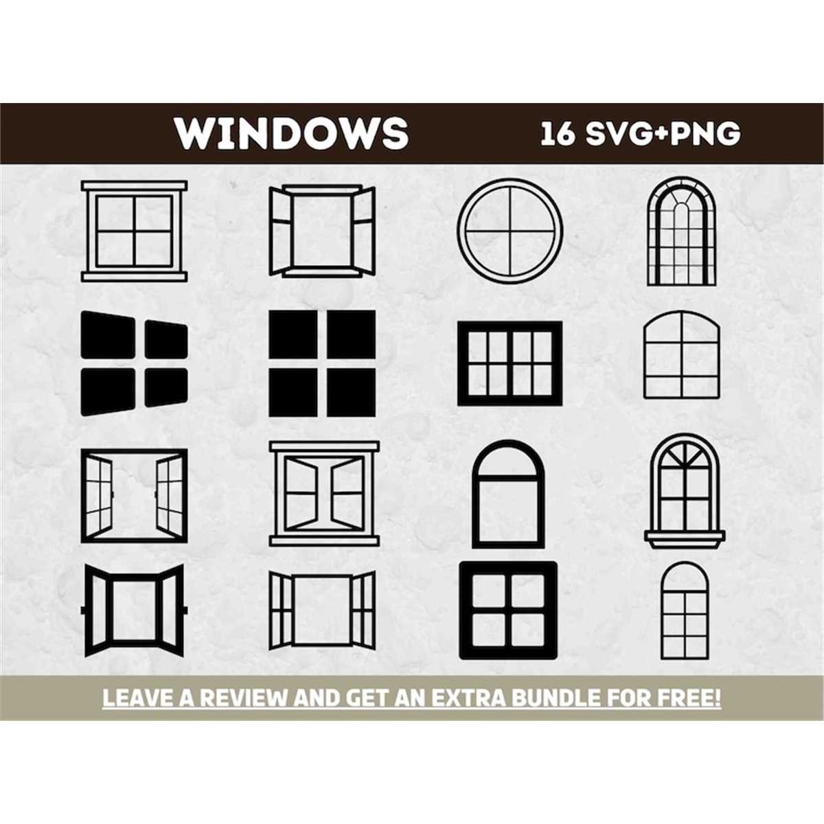 Windows SVG Bundle, Window Svg, Building Clipart, House Clip | Inspire Uplift