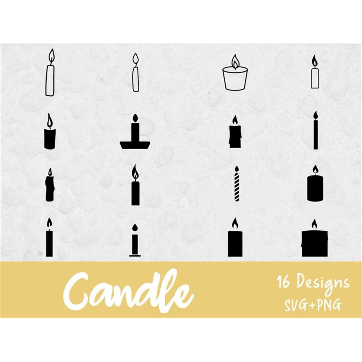 Candle SVG Bundle, SVG Files for Cricut, Candle clipart, Lig | Inspire ...