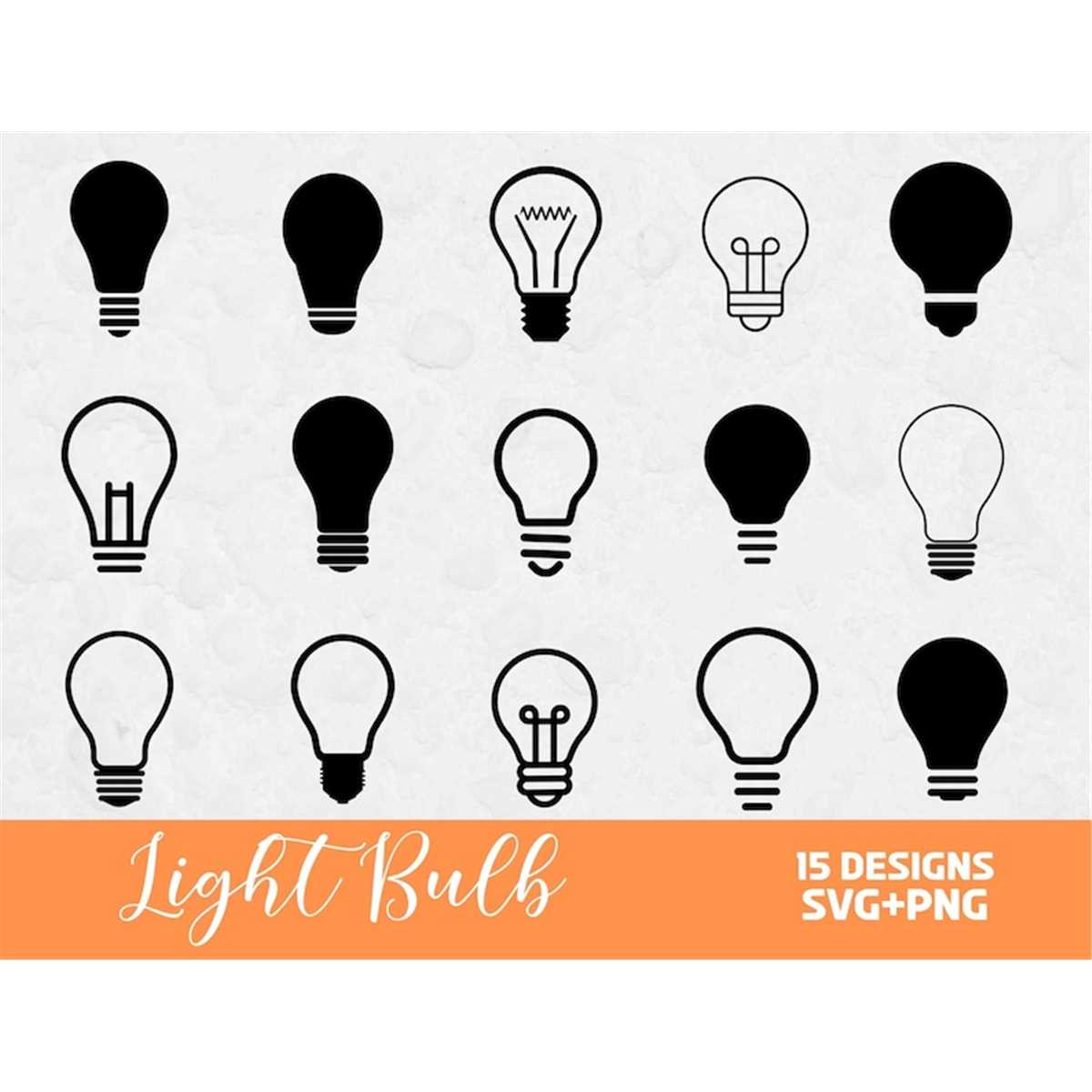 Light Bulb SVG Bundle, Commercial Use SVG, Light Svg, Light | Inspire ...