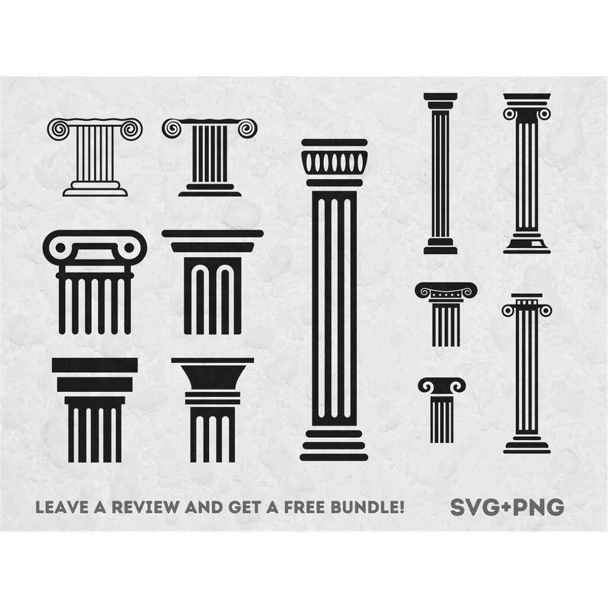 Ancient Column SVG, Rome Svg, Ancient Clipart, Svg files for | Inspire Uplift