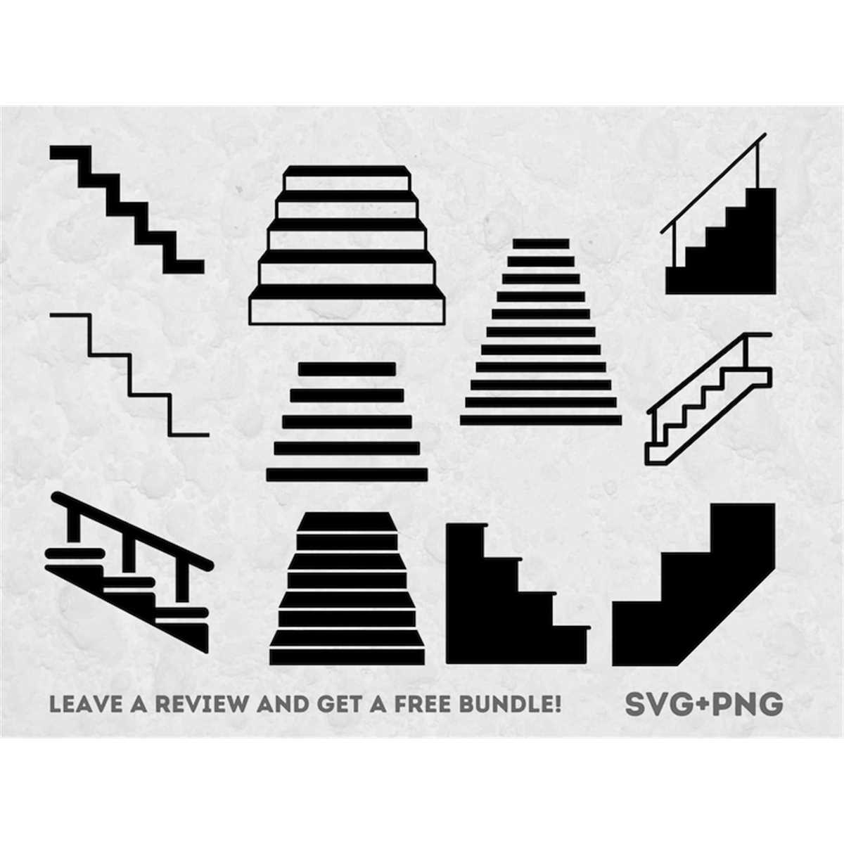 Stairs SVG Bundle, Svg files for Cricut, Building Clipart, S - Inspire ...