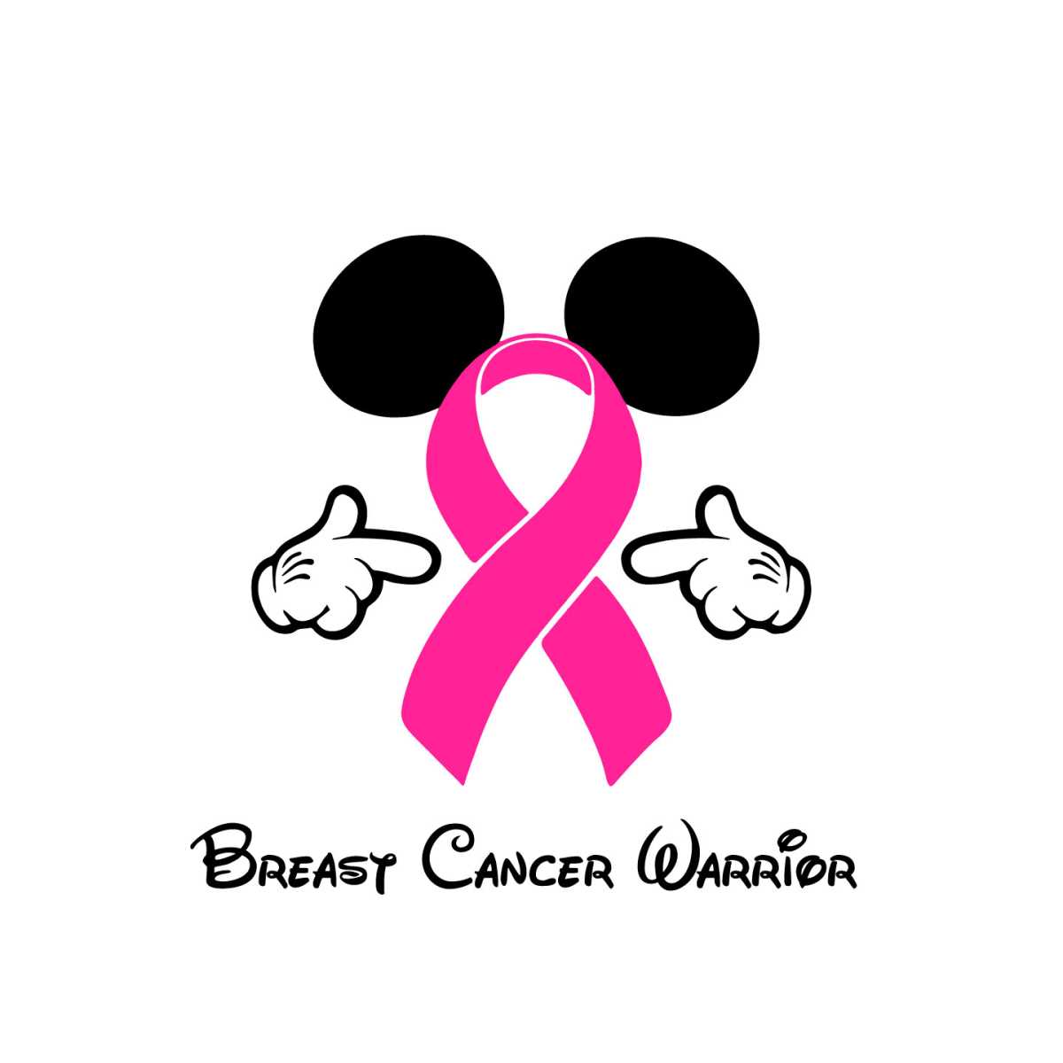Breast Cancer Warriors Mickey Vector Svg, Pink Wariors Gift | Inspire ...