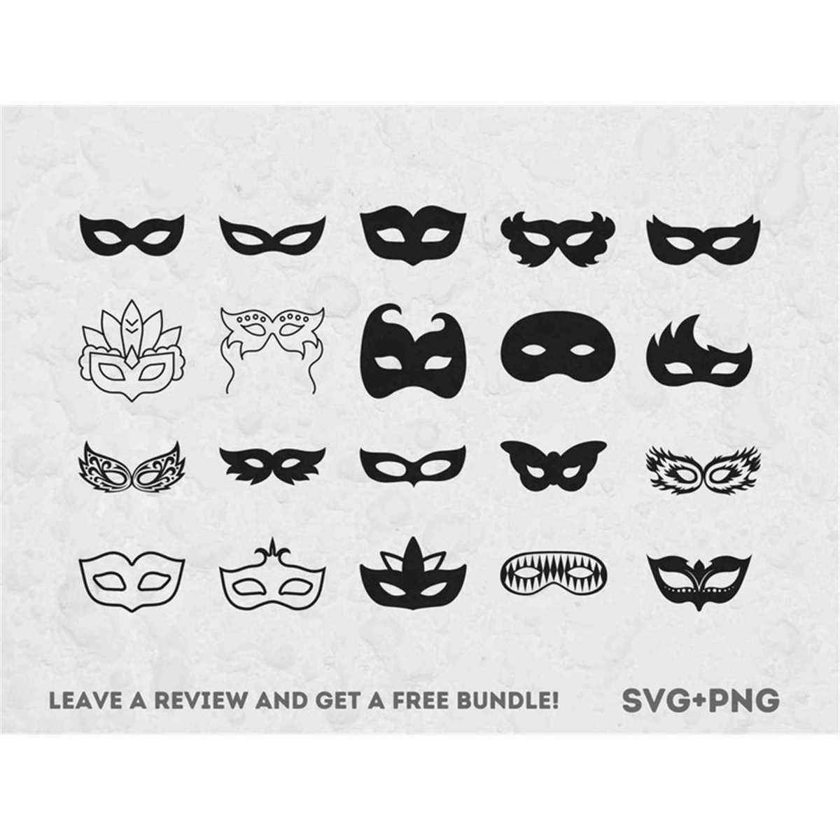 Carnival Mask Svg bundle, SVG Files for Cricut, Theatre mask | Inspire ...