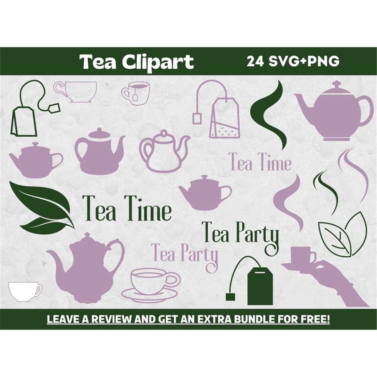 Tea SVG Clipart, Tea Clipart, Tea Party Png, SVG Files for C | Inspire ...