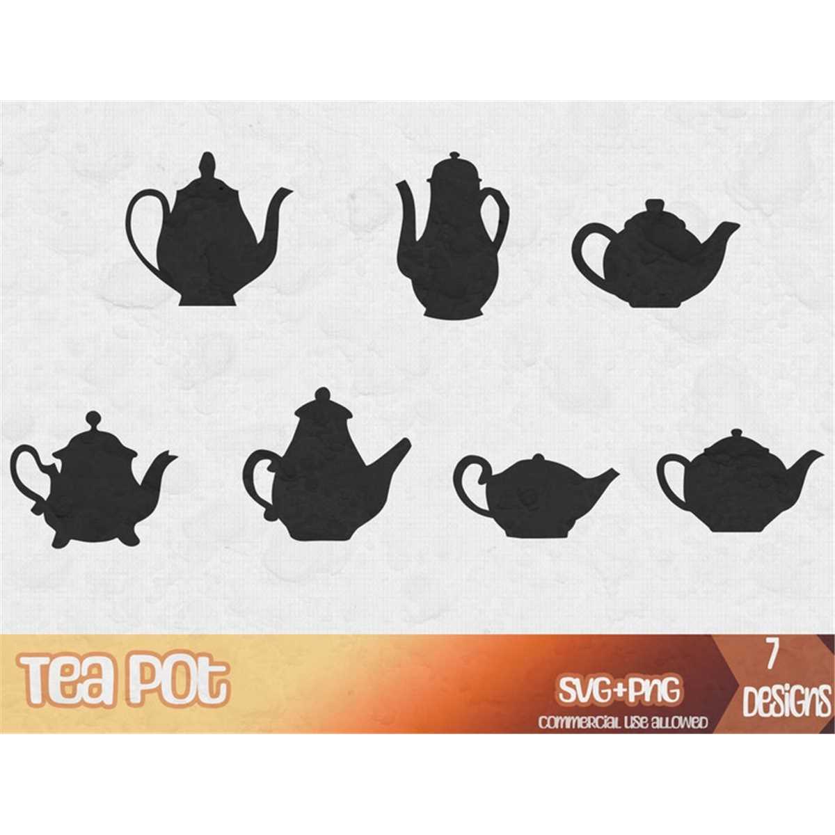 Tea Pot Svg Bundle, SVG Files for Cricut, Food and Drink Cli | Inspire ...