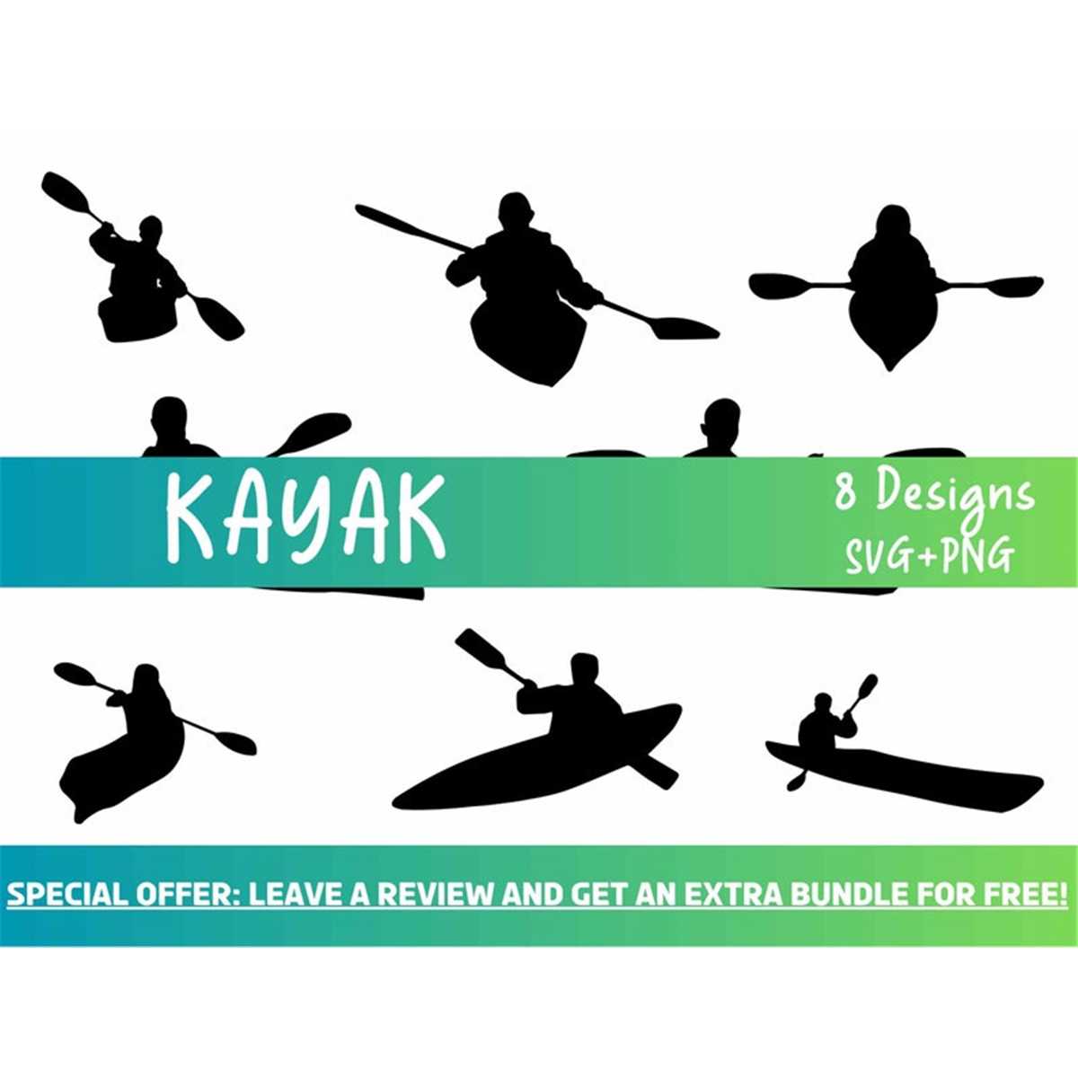 Kayak Svg Bundle, Water-sports PNG, Commercial Use SVG, SVG | Inspire ...