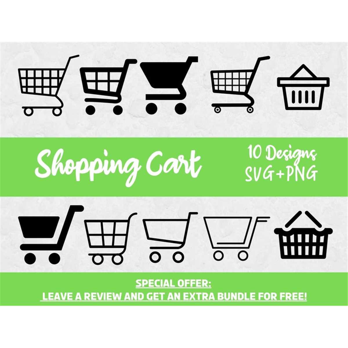 Shopping Cart SVG Bundle, SVG Files for Cricut, Computer cli | Inspire ...