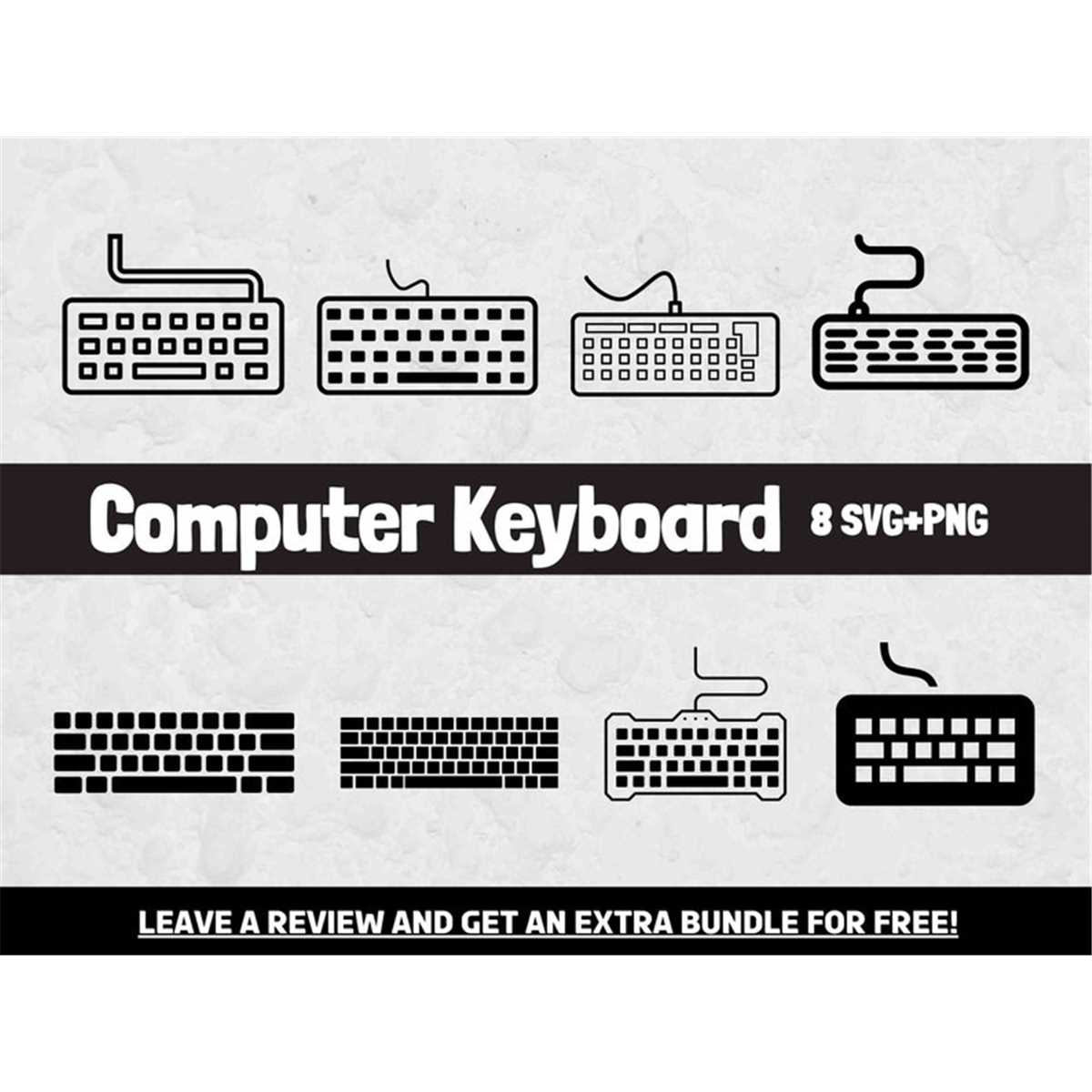 Computer Keyboard SVG, SVG Files for Cricut, Computer clipar | Inspire ...