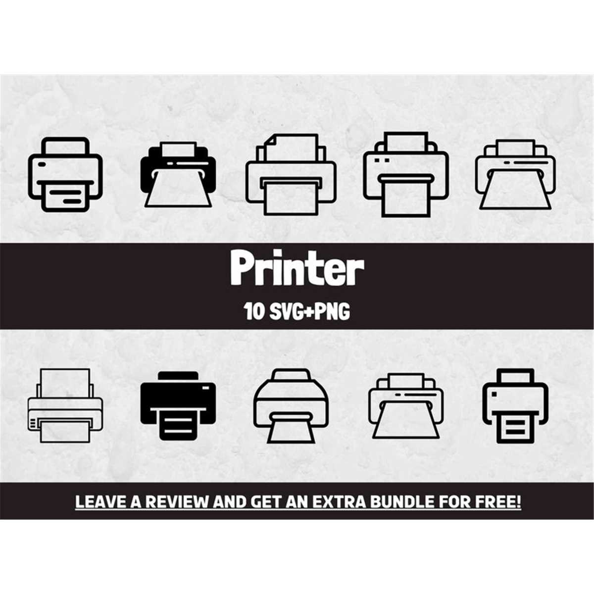 Printer SVG Bundle, SVG Files for Cricut, Computer clipart, | Inspire ...