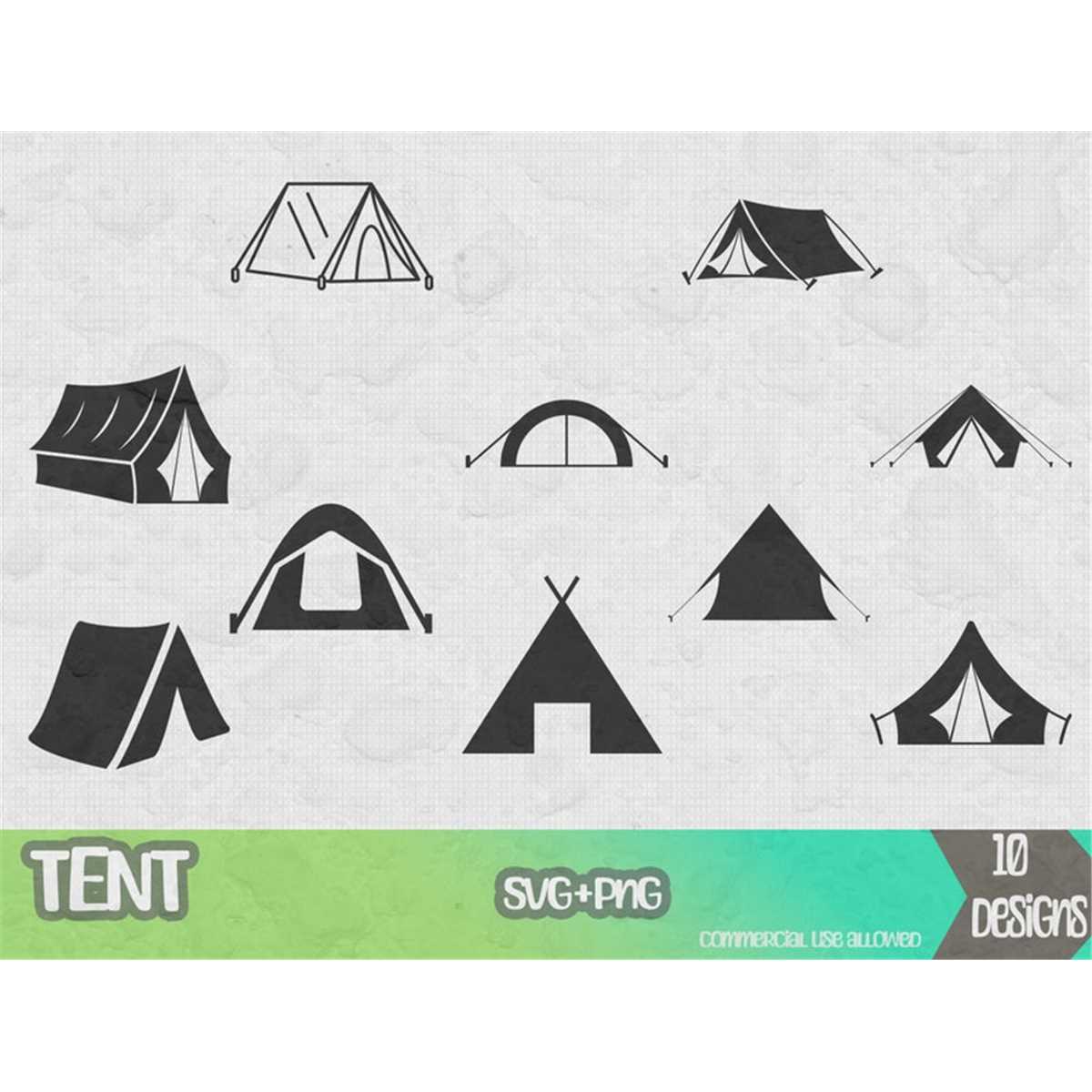 Tent Svg Bundle, Tent Cut Files, Outdoor Svg, Svg Files for | Inspire ...