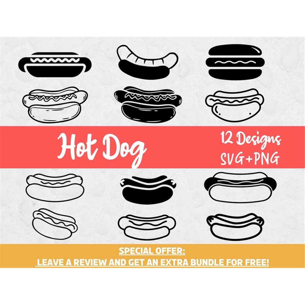 Hot Dog SVG, Fast food Svg, Junk food Svg, SVG Files for Cri | Inspire ...