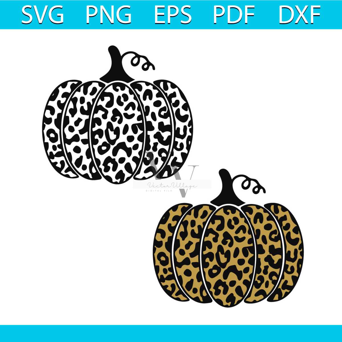 Two Pumpkin Svg, Leopard Print Svg, Halloween svg, Trending | Inspire ...